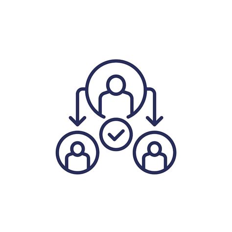 Premium Vector Delegate Or Assign Line Icon On White