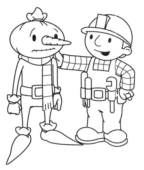 Bob The Builder Encourages Spud World Of Coloring Pages