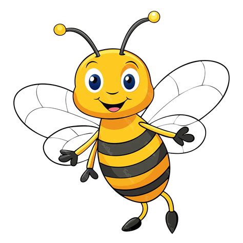 Cartoon Style Bee Character Illustration Free Illustrator Vector File