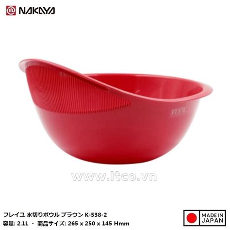 Chậu Rửa Có Rãnh Thoát Nước Nakaya Freille 21l Màu đỏ Lt Việt Nam