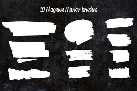 90 Sharpie Marker Vector Brushes Freebies Psd