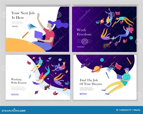 Choose Career Mobile App Page Onboard Screen Template Business Characters Opportunity And