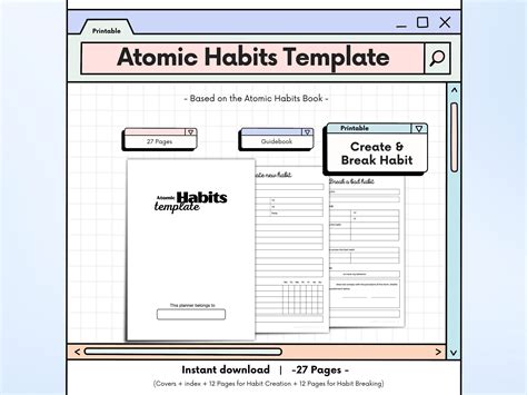 Atomic Habits Template Habit Tracking Tools For Atomic Habits Habits Tracker For Success