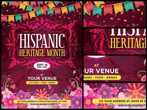Hispanic Heritage Month Flyer 21 Flyerheroes