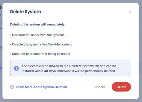 How To Delete A System Walkme Help Center