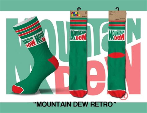 Mountain Dew Retro Socks Giving Unlimited