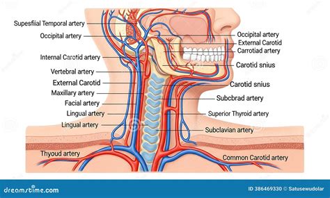 Arteries Of The Neck Cartoon Vector 202264993