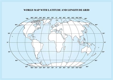 Printable World Map Latitude And Longitude Template Free Printable