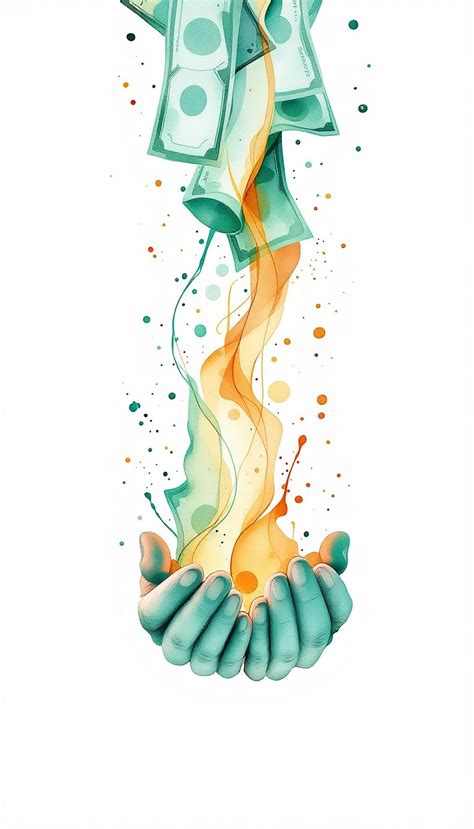 Free Abundance Flows Naturally Image Watercolor Illustration Hands
