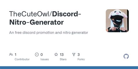 Github Thecuteowldiscord Nitro Generator An Free Discord Promotion