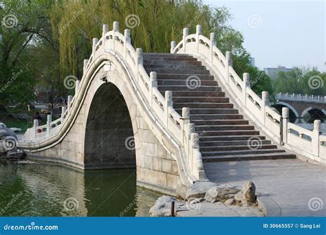 Chinese Arch Bridge Stock Image Image Of Trees Season 30665557