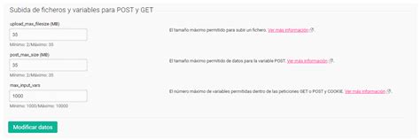 Como Aumentar O Reducir Los Valores PHP De Nuestro Hosting