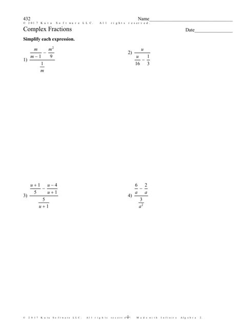 Complex Fractions Pdf