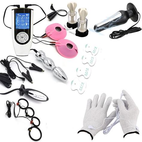 Strongest Electric Shock Pulse Anal Butt Plug Estim Penis Ring Nipple