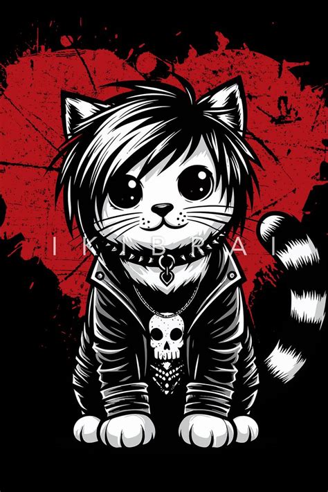 Emo Cat Emo Cat Cute Emo Cat Drawing Emo Art
