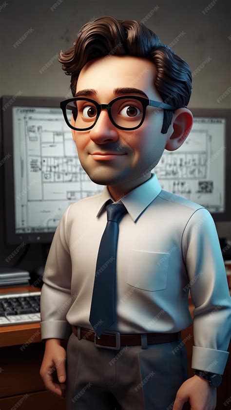Office Worker Character Cute 3d Business Office Worker Character