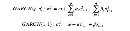 What Are ARCH And GARCH Python