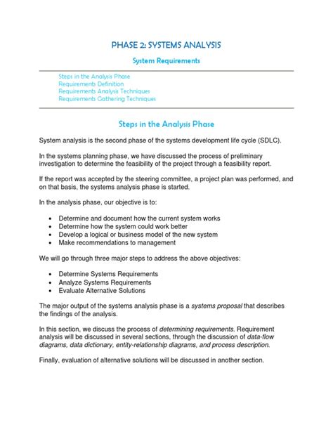 Phase 2 Systems Analysis Pdf Questionnaire Computing