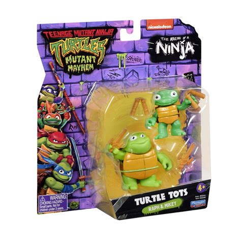 Buy Teenage Mutant Ninja Turtles 83291 Turtle Tots Action Figure 2 Pack Featuring Michelangelo