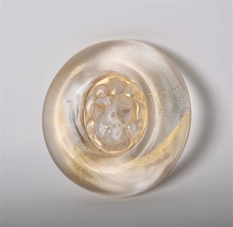 Midcentury Nason Italian Murano Gold Crystal Glass Lion Shaped