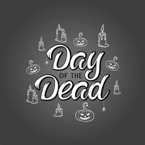 Vector Letras Día De Los Muertos Vector Premium