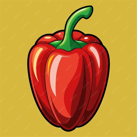 Spicy Pepper Vector Art Hand Drawn Pepper Premium Ai Generated Vector