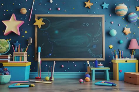 Backdrop Back To School Space Themed Classroom Backdrop Gq3 110