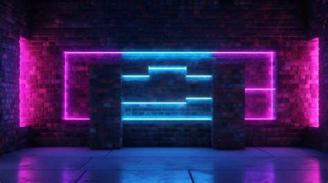 Premium Ai Image Background Neon Light Frame Design Illustration