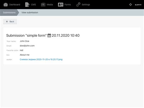 Forms Plugin October CMS