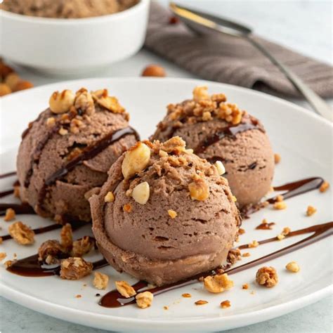 Homemade Chocolate Ice Cream With Nuts And Fudge Drizzle Easy Recipes