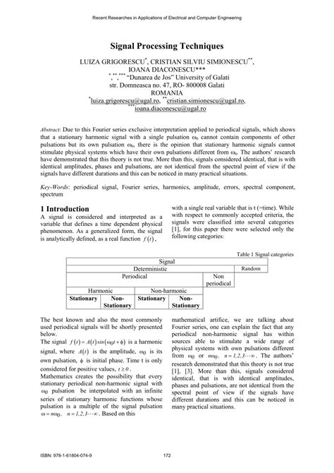 PDF Signal Processing Techniques