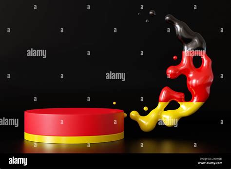 Dynamic And Abstract Depiction Of Podium In The Colors Of German Flag