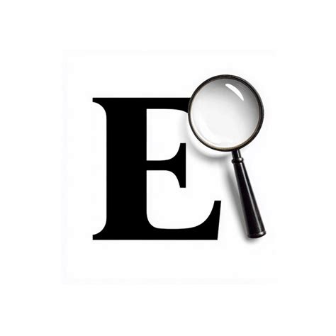 Magnifying Glass Over Letter E Premium Ai Generated Psd
