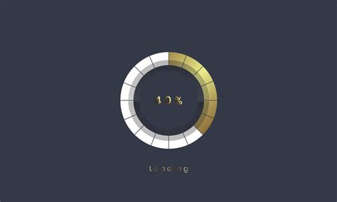 Premium Vector 40 Percent Golden Futuristic Progress Loading Bar