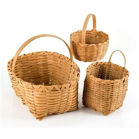 Set Of 3 Lucy Cook Split White Oak Small Baskets In United States