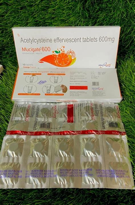 Acetylcysteine 600 Mg Effervescent Tablet At Rs 280box