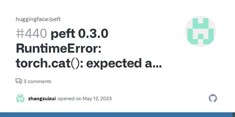 Peft 030 Runtimeerror Torchcat Expected A Non Empty List Of Tensors · Issue 440