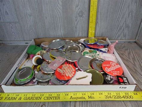 Assorted Pin Buttons Dunker Auction