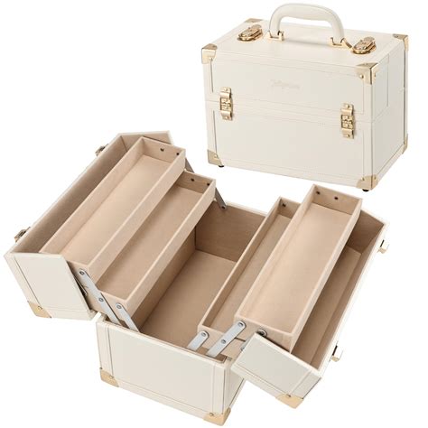 Joligrace Makeup Train Case Large Portable Cosmetic