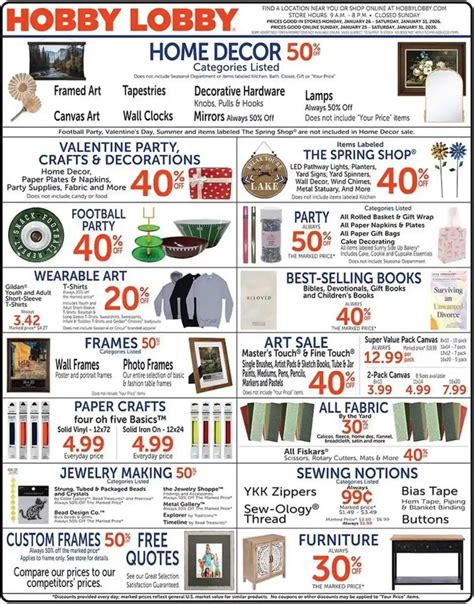 Hobby Lobby Weekly Ad 61426 62026 Next Week Deals