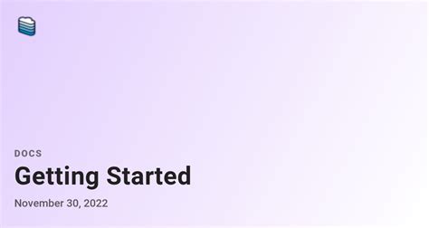 Getting Started