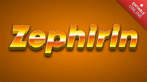 Zephirin Hippie 3d Text Effect Generator