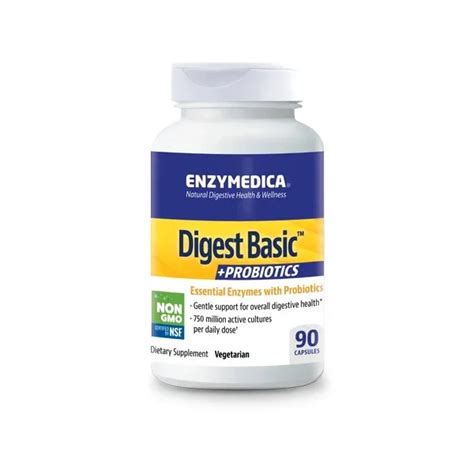 Enzymedica Digest Basic Probiotics Digestive Enzymes 90 Capsules