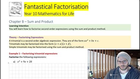 Factorisation By Sum And Product Youtube