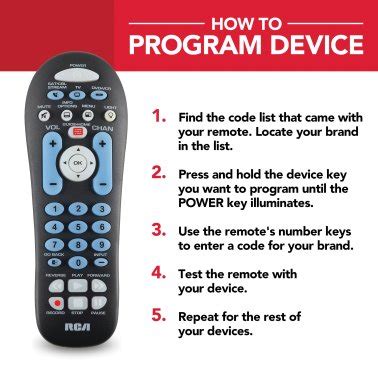Rca 3 Device Backlit Big Button Universal Remote Black