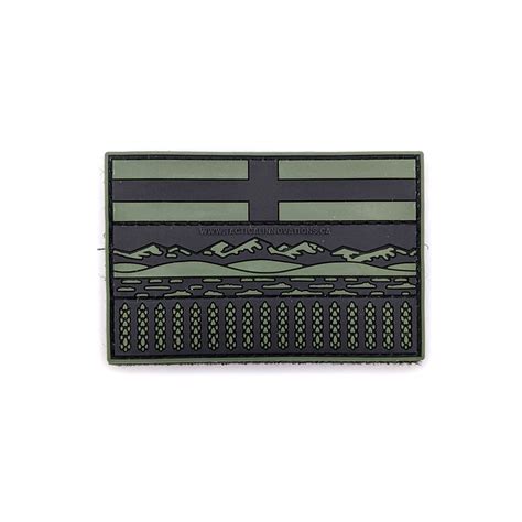 Pvc Morale Patch Provincial Flag 2x3 Alberta Black And Od Green