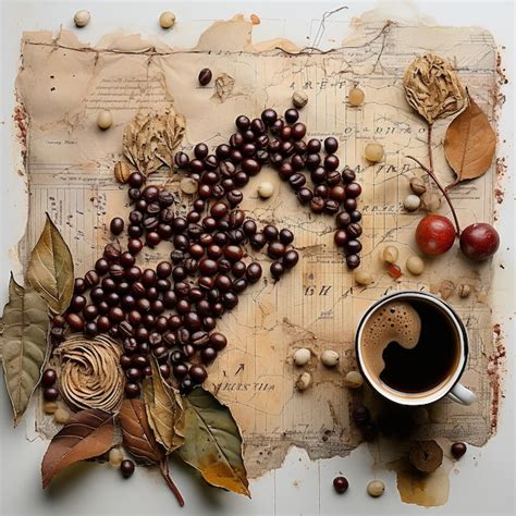 Premium Ai Image Coffee Map