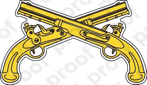 Military Police Crossed Pistols Clipart