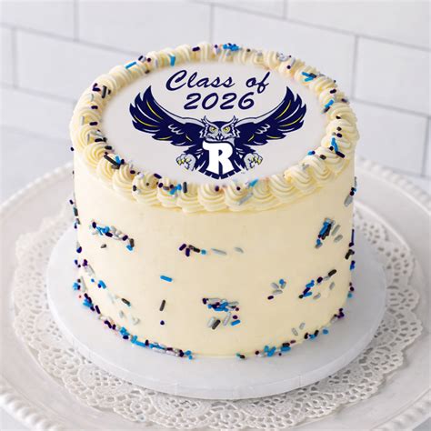 Graduation Photo And Logo Cake 6 Inch Dessert Gallery Bakery And Cafe