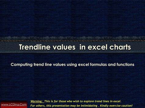 Ppt Compute Trendline Values In Excel Powerpoint Presentation Free